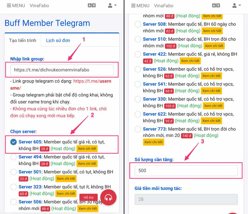 Dịch vụ kéo mem Telegram - Buff member group Telegram chất lượng